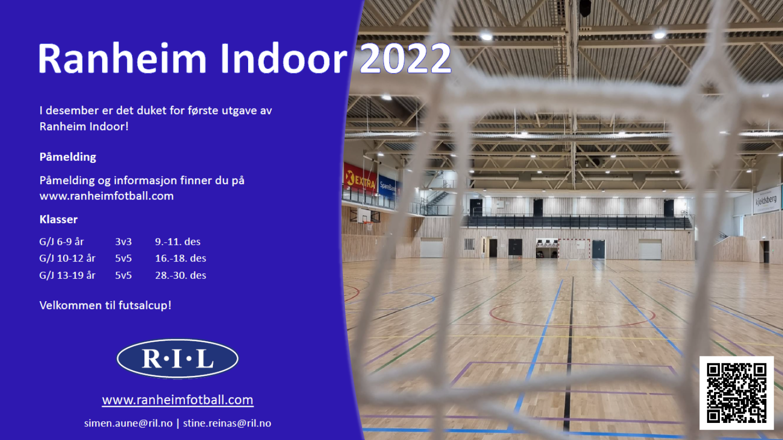 Ranheim Indoor spilles i desember / Ranheim